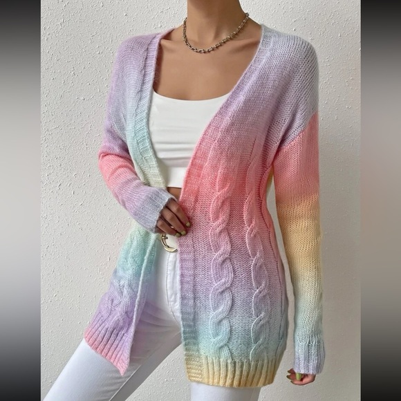 Rebellious Rose | Sweaters | Essnce Solid Cable Knit Duster Cardigan ...